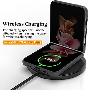 FUYOCWE for Samsung Galaxy Z Flip 5 Case,Purple Dragon Under Full Moon Pattern Cover for Women Men, Slim Fit Lightweight PU Leather Hard PC Folding Phone Case for Samsung Galaxy Z Flip 5 5G 2023