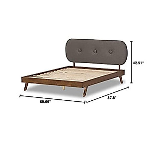 Baxton Studio 424-7109-AMZ Platform, Queen, Grey