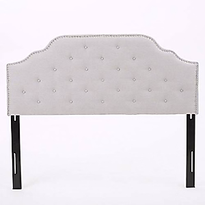 Christopher Knight Home Austell Fabric Headboard, Queen / Full, Light Grey