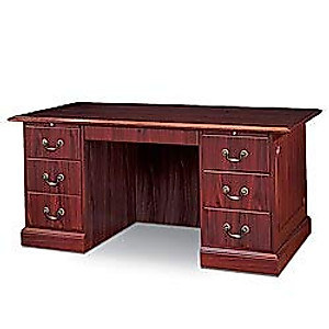 HON 94251Nn 94000 Series Double Pedestal Desk, 60W X 30D X 29-1/2H, Mahogany