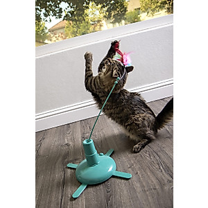 SmartyKat Loco Motion Electronic Motion Teaser Wand Cat Toy, Battery Powered - Blue, One Size