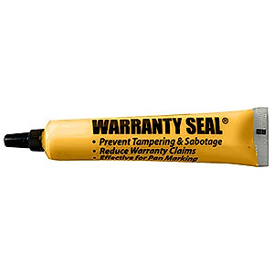 Yellow Tamper Proof Cross Check Repair & Maintenance Warranty Seal 1.8 Oz Squeeze Tube Paint Marker - 12 Tubes