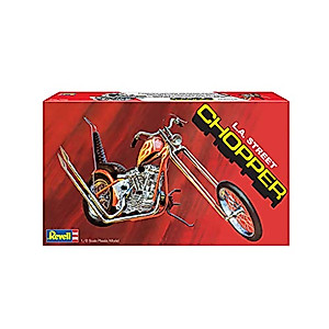 Revell 17326 L.A. Street Chopper 1:8 Scale 107-Piece Skill Level 5 Model Motorcycle Bike Building Kit,White