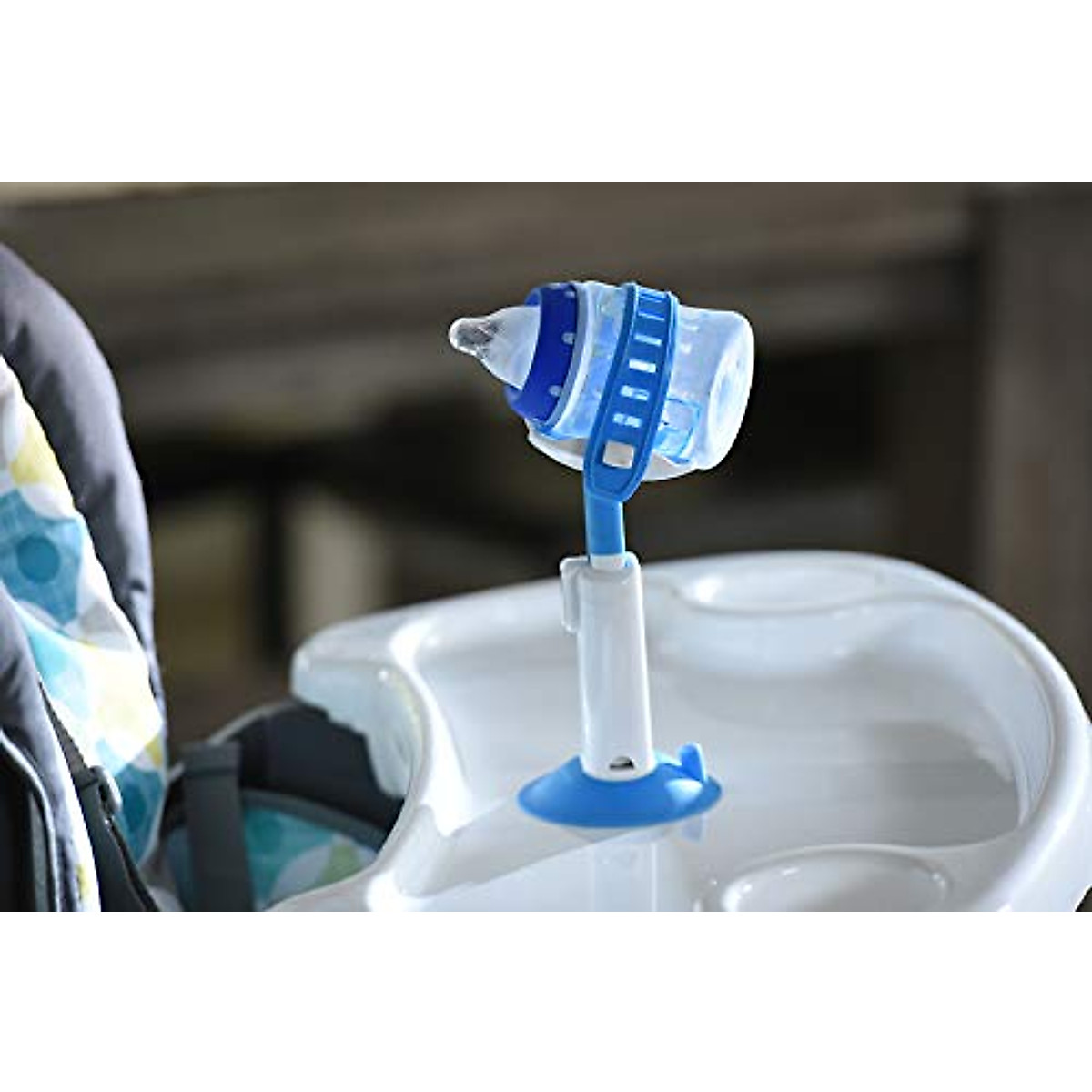 Babaste Baby Bottle Holder | Hands-Free Feeding That Improves Hand Eye Coordination, and Motor Skills | Keep Bottles Secure & Off The Floor | Color: Blue