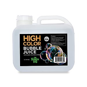 Froggy's Fog High Color Bubble Juice, Strong, Long-Lasting Bubble Solution Creates Iridescent Bubbles for Bubble Machines, Bubblers, and Bubble Wands, 2.5 Gallon