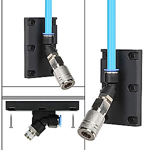 WYNNsky Shop Air Line Kit, 3/8 Inch (9.5MM) OD × 60 Feet Nylon Compressed Air Pipe, 200PSI, Cutter, Tees, Mounting clips, Connectors, 49PCS Garage Air Compressor Accessories Master Kit