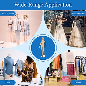 ZENY Female Mannequin Full Body, 68.9" Adjustable Mannequin Torso Dress Form with Metal Base, Realistic Clothing Model Stand, Woman