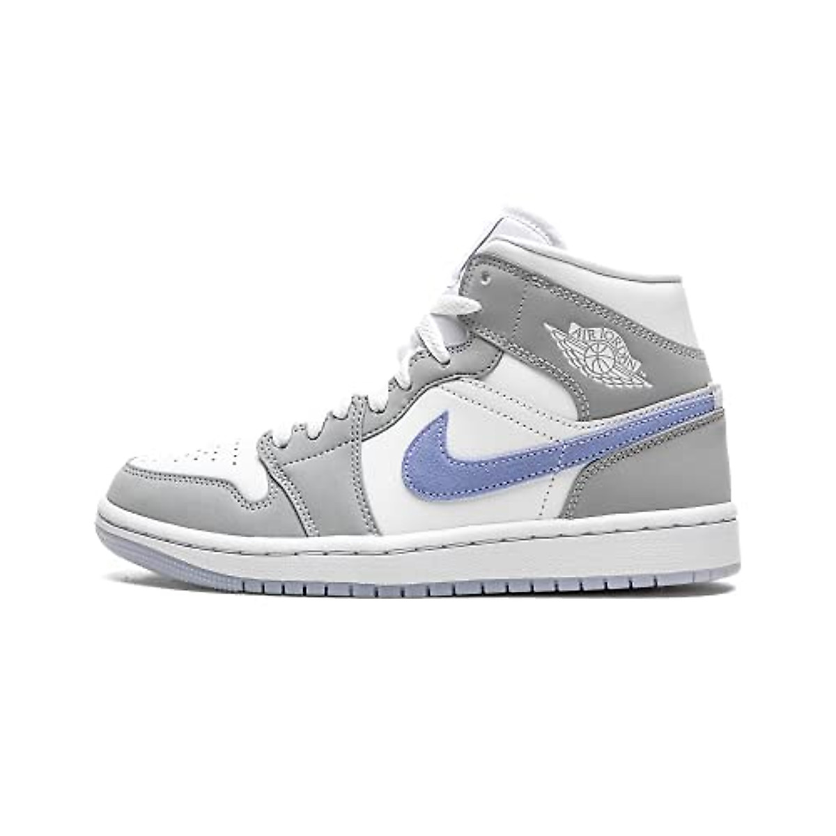 Jordan Womens WMNS Air Jordan 1 Mid BQ6472 105 Grey Blue - Size 9W