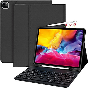 HOTLIFE Case with Keyboard for iPad Air 13 inch （M2 2024 ）,Keyboard Case for iPad Pro 12.9 6th/5th Generation, Wireless Detachable Keyboard- with Pencil Holder for New iPad Air 13-inch/iPad Pro 12.9