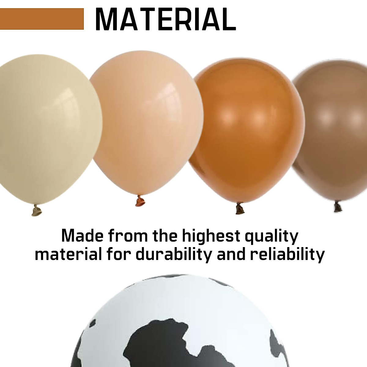 180PCS Cow Balloons Garland Kit – Balloons Garland Arch Kit with Neutral Brown Blush Latex Cow Balloons Assorted Sized Brown Balloons Garland Arch Kit Cow Print Party Supplies for Birthday Party Arch