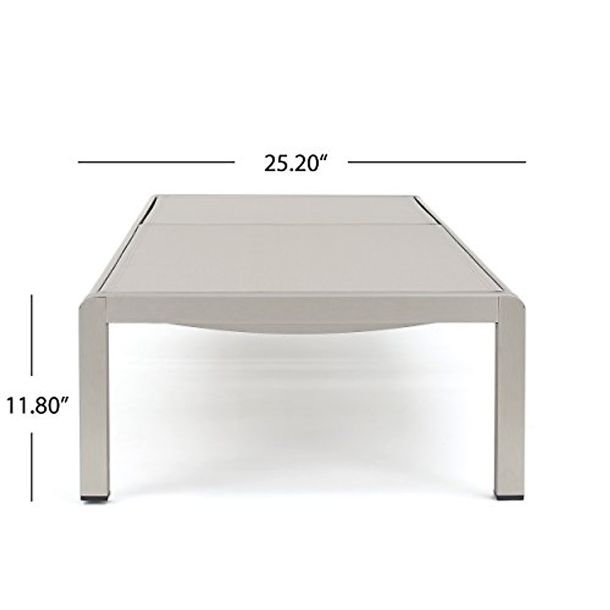 Christopher Knight Home Cape Coral Outdoor Mesh Chaise Lounges, 4-Pcs Set, Grey