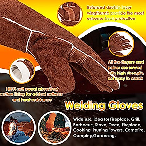 Yoursme Propane Gas Forge, Double Burner Blacksmithing Forge Large Capacity Forge, Oval Propane Burner Forge with 16.85¡®¡¯ V-Bit Tongs & Leather Welding Gloves for Farrier, Knife and Tool Making