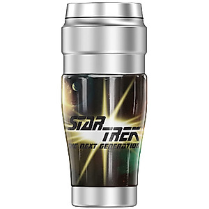 THERMOS Star Trek Next Generation Enterprise STAINLESS KING Stainless Steel Travel Tumbler, Vacuum insulated & Double Wall, 16oz
