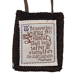 Needzo Genuine Wool Brown Our Lady Scapular