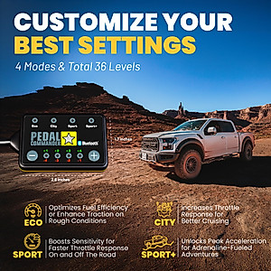 PEDAL COMMANDER for Ford F150 Trucks 2011-2024 Throttle Response Controller Fits: XL, XLT, STX, King Ranch, Lariat, Limited, Platinum, Harley Davidson, Raptor, Tremor, Ford F150 Truck Accessories