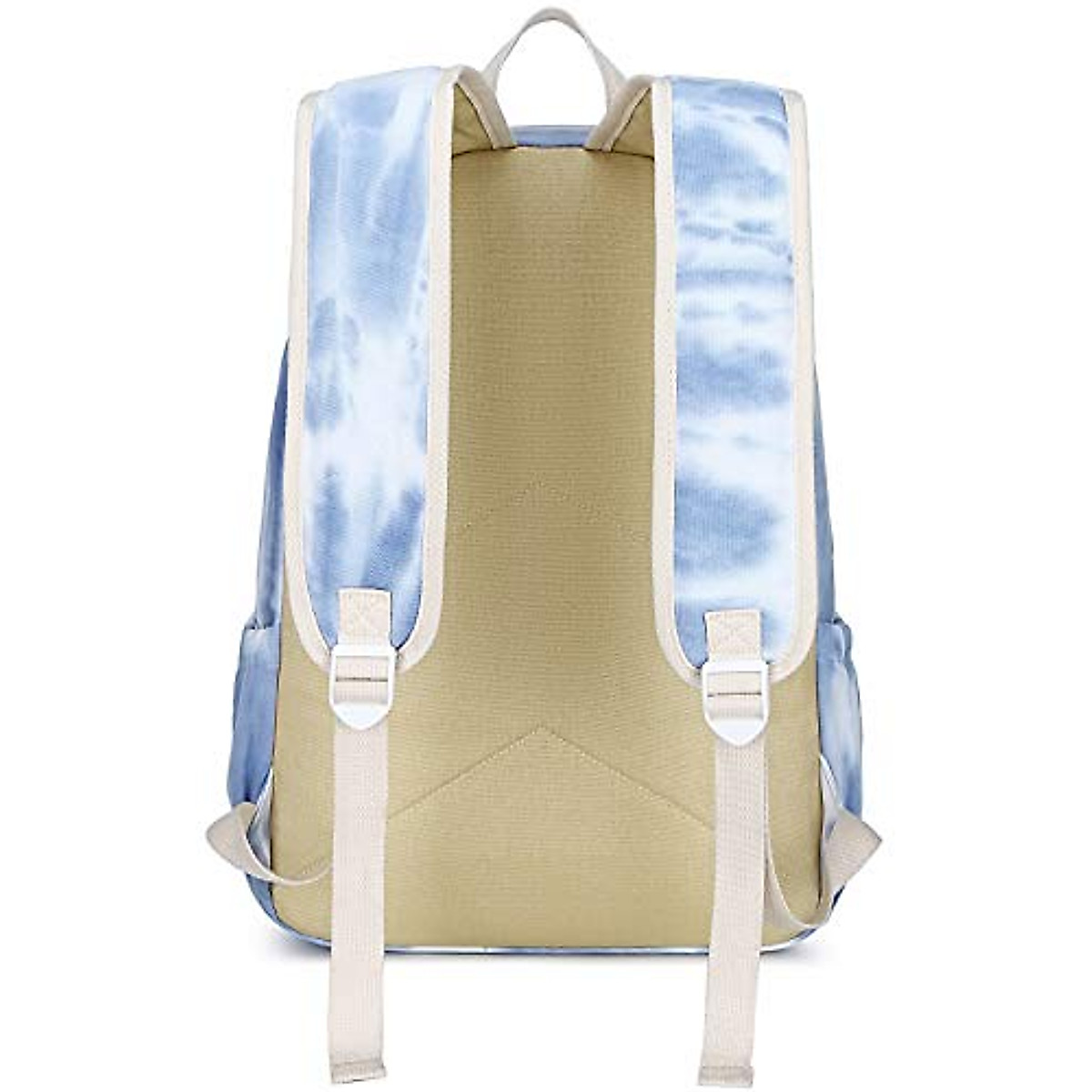 Canvas School Bag Backpack Girls or boy, Ranibow Style Unisex Fashionable Canvas Zip Backpack School College Laptop Bag for Teens Girls Students Casual Lightweight Travel Daypack Outdoor(Blue)