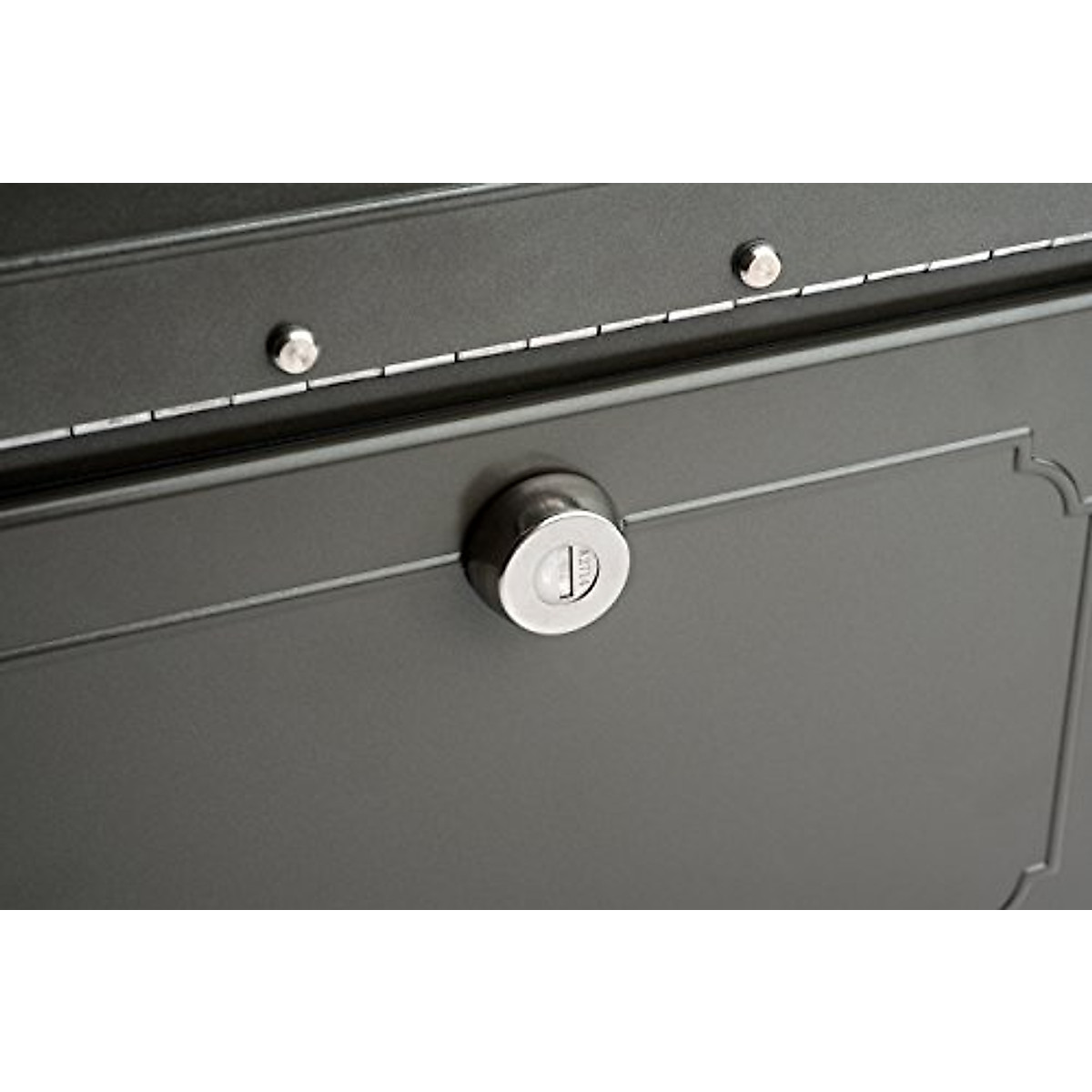 Architectural Mailboxes 6200Z-10 Oasis Classic Locking Post Mount Mailbox, 18"D x 11.5"W x 14"H ,Graphite Bronze