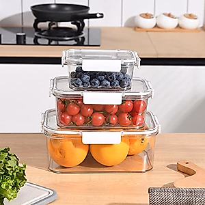 2 pack Transparent with lid food preservation box Household refrigerator freezer sealed box Vegetable and fruit classification plastic storage box