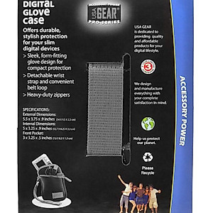 USA Gear MP3 Player Case Compatible with Apple iPod, Sandisk MP3 Player, Timmkoo, MYMAHDI 80GB, and more MP3 Player with Bluetooth - Wrist Strap, Pocket for Earbuds, USB Cable, Memory Card (Geometric)
