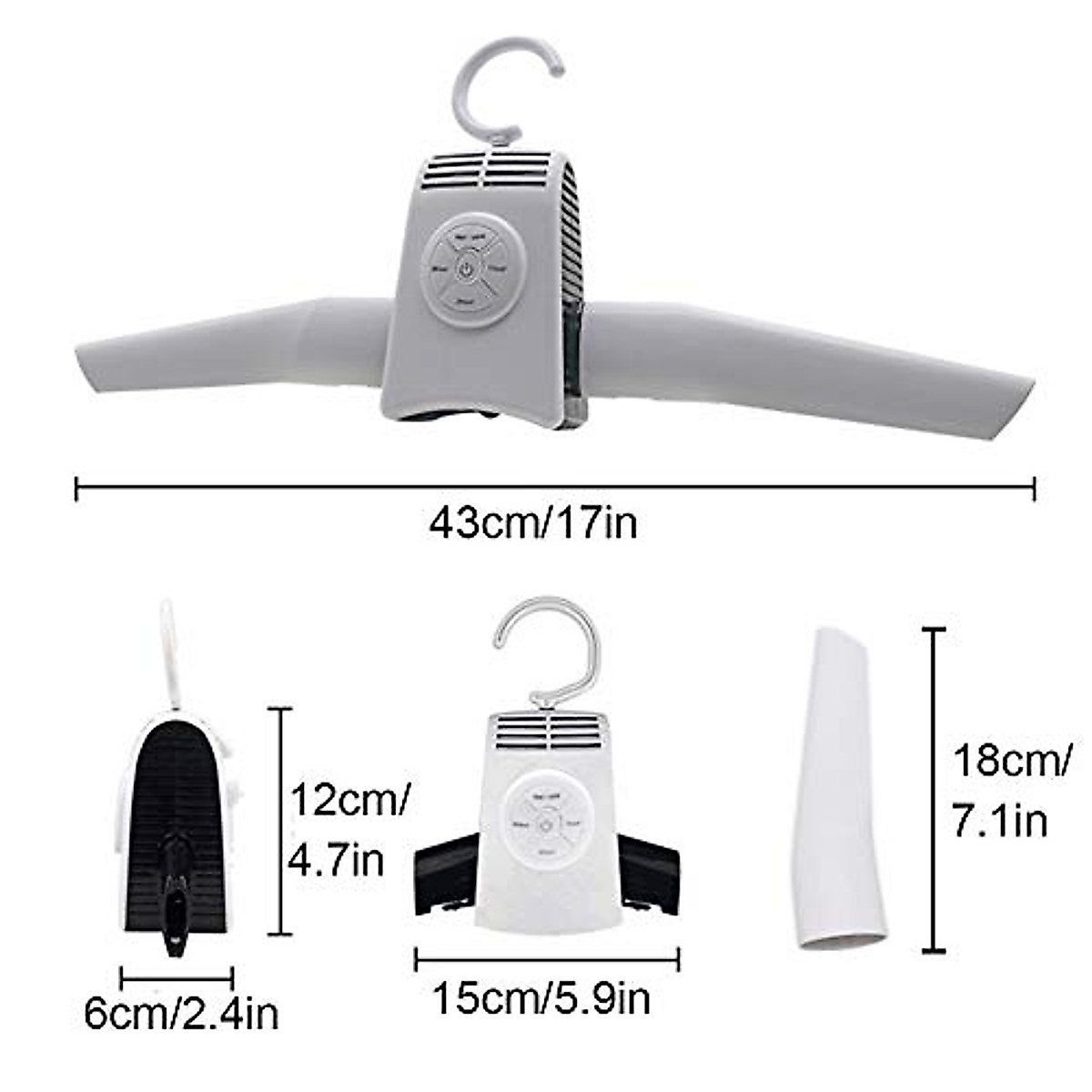 Clothes Dryer, Clothes Hanger Dryer Portable Dryer Hot and Cold Air Dryer Clothes and Shoes Drying Business Trip Drying Clothes Pants Shoes Dryer