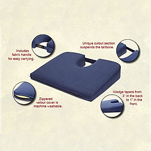 Extra Firm Tush Cush Car Computer Airplane Travel Seat Cushion Black