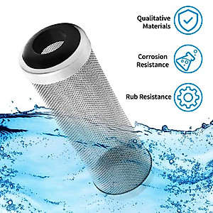 Bivethoi Stainless Steel Aquarium Filter Intake Cover, 16mm Shrimp Filter Guard Metal Fish Tank Filter Intake Strainer, Mesh Tube Filter Net Cover Aquarium Inlet Filter Screen for Fish Tank
