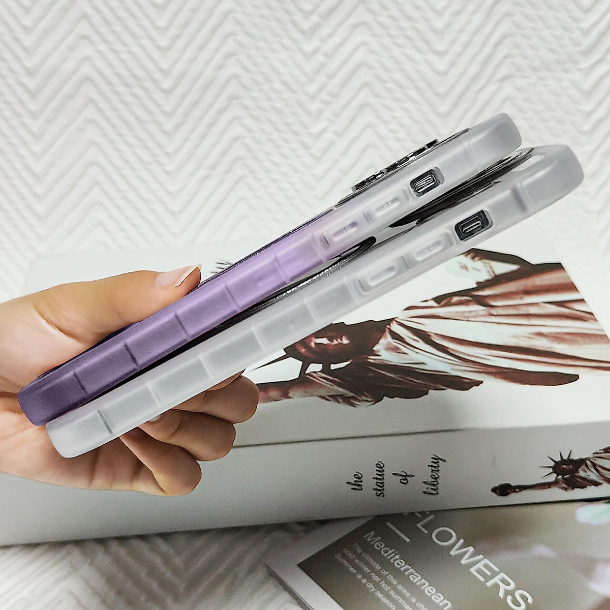 Uioeua Compatible with iPhone 13 Pro Max Magnetic Transparent Sparkle Case,Luxury Bling Clear Shockproof MagSafe Case with Full Camera Len Protector for iPhone 13 Pro Max Women Girl Men-White