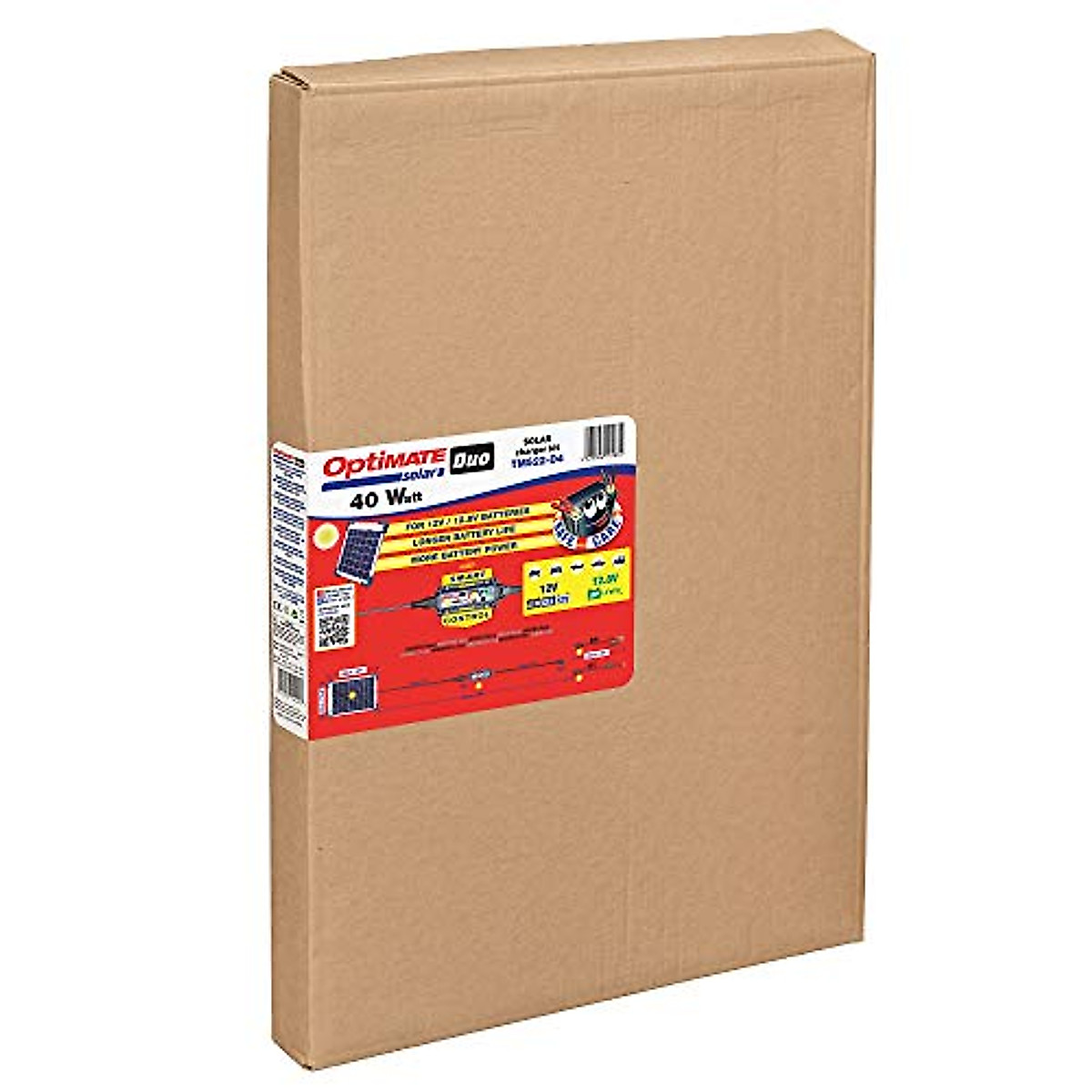 Optimate Solar Duo 40W, TM522-D4, 6-Step 12V / 12.8V 3.3A Weatherproof Solar Battery Saving Charger & maintainer