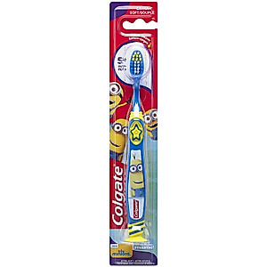 Colgate Kids Extra Soft Toothbrush with Suction Cup, Minions, 1 Count