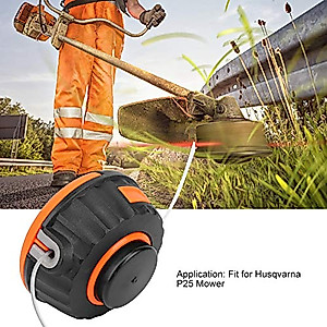 Strong Easy To Install Nylon Orange Durable Universal Grass Strimmer Trimmer, P25 Trimmer Head, For Lawn Mower Garden Pruning Home