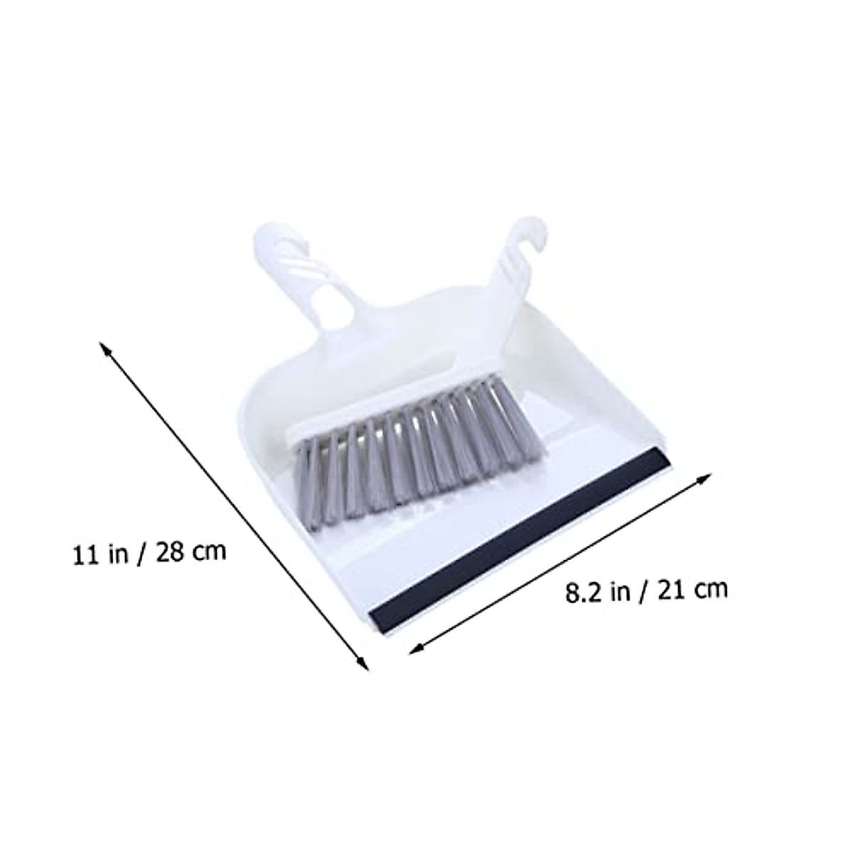 OHPHCALL 2 Sets Cleaning Brush Computer Broom Pet Broom Dust Pans with Brush Broom Small Sweeping Broom Toy Broom Mini Broom Desktop Dustpans Kid Broom Small Brush Plastic White