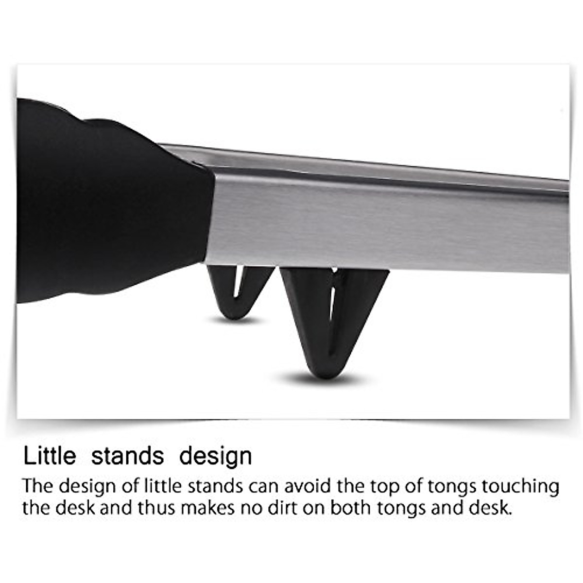 GEEKHOM Barbecue Tongs 16-Inch Extra Long Grilling Tong for Cooking with Silicone Tips and Locking Head, Non-Slip Non-Stick Kitchen Tong BBQ Tool for Grills Smokers Salad