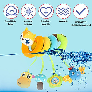 AIPINQI Spiral Activity Toy, Baby Car Seat Toys,Bed Stroller Toy Comfortable spiral car seat toy for infants colorful Hanging Toys for Car Seat