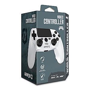 Armor3 Wired Game Controller for PS4/ PC/Mac (White) - PlayStation 4