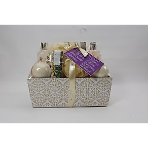 Spa Gift Basket for Women, Spa Luxetique Spa Gift Set for Women - Vanilla Scented Bath Set, 12 Pcs Relaxing Home Spa Kit with Essential Oil, Bath Salts, Body Scrub, Spa Kits for Women