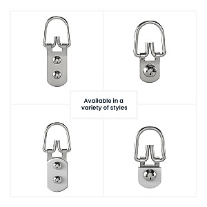 OOK by Hillman 50637 ReadyScrew Large Steel D-Ring Hangers Tidy Tins, 8 Ring Hanger sets,Zinc-plated