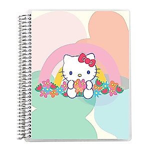 Erin Condren 7" X 9" Priorities And Notes Platinum Spiral Notebook - Rainbow Relaxation, 160 Lined Page Note Taking & Writing Notebook, 80 Lb, Thick Mohawk Paper, Stickers Included