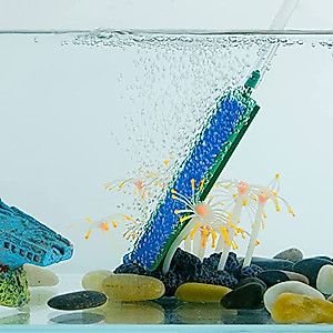 Pawfly Aquarium Air Stone Bar Bubbler 4 Inch Bubble Release Tool with Plastic Base Square Oxygen Diffuser for Nano Air Pump Small Bucket and Fish Tank, 4 Pack