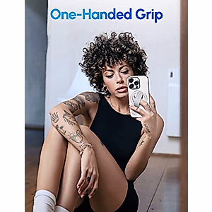 Miss Arts Magnetic Phone Grip for MagSafe, Phone Ring Holder Kickstand, Phone Loop Finger Holder for iPhone 14/14 Pro/14 Pro Max/14 Plus & iPhone 13/12 Series, Silver