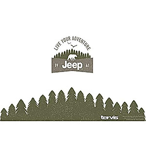 Tervis Jeep Live Your Adventure Triple Walled Insulated Tumbler Travel Cup Keeps Drinks Cold & Hot, 20oz Legacy, Stainless Steel
