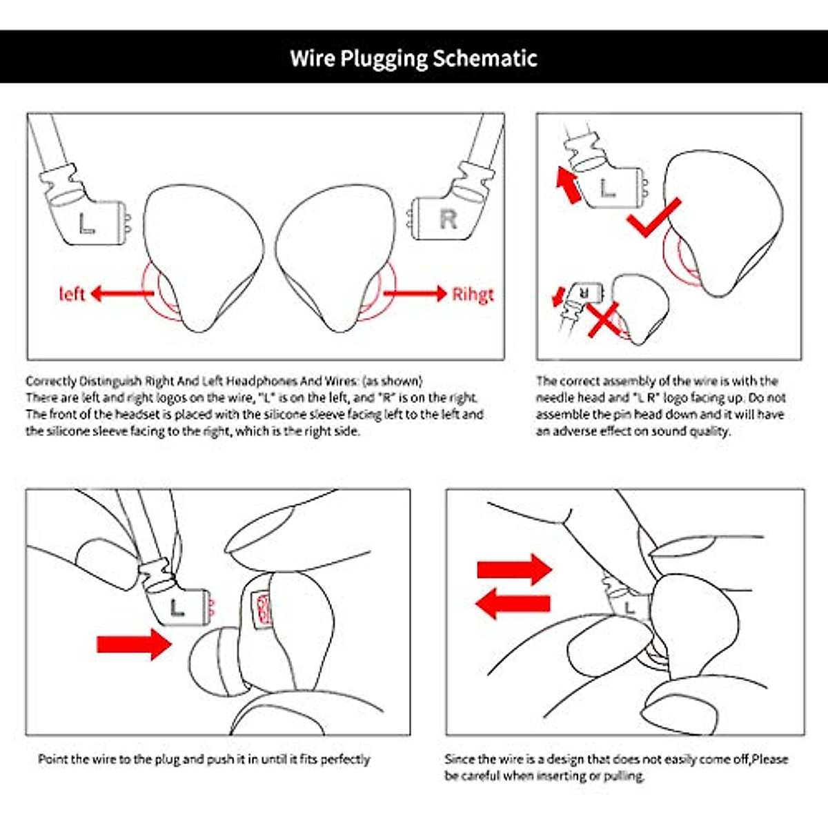 Andiker KZ ZSN-C Quad Driver Earphones DD+BA Hybrid Technology Electronic Crossover Wired Headset, Detachable Cable Heavy Bass Stereo in-Ear Earbuds with Storage Box (ZSN-C Mic, Black)