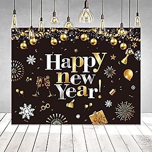 GOER 78 Inch New Year Banner for 2023 New Year Eve Party Decorations Photo Backdrop