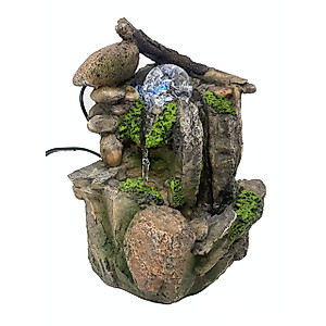 Natures Garden Water Fountain Indoor Tabletop Fountain Rockery Fountain Waterfall Tabletop Waterfall Zen Meditation Waterfall Meditation Fountain