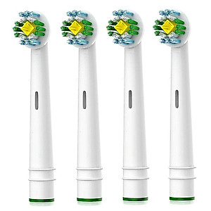 Replacement Brush Heads, Compatible with Braun 3D White Oral-B Electric Toothbrush - Pack of 4