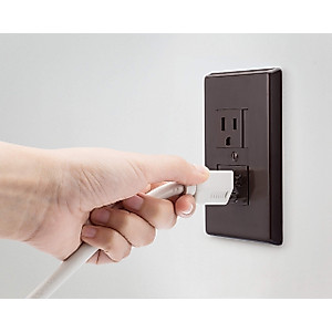 6-Pack Safety Innovations Self-Closing (1Screw) Standard Outlet Covers - An Alternative To Wall Socket Plugs for Child Proofing Outlets, (Espresso)