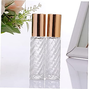 FOMIYES Perfum 10pcs Perfume Mini Lip Gloss Roller Bottle Refillable Container Perfume Roller Bottles Rolling Balls Roll-on Bottles Essential Oil Essential Oil Bottle Multifunction