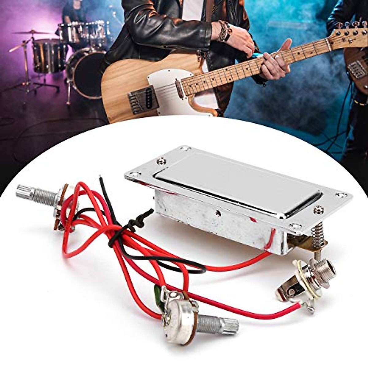 Electric Guitar Double Coil Pickup with Harness 1V1T Control Output with Volume Tone Pots Accessory for Guitar Accessory
