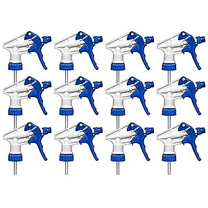 ljdeals 12 Pack Heavy-Duty Trigger Sprayer Replacement Nozzles, Blue, Leak-Free, Chemical Resistant, Comfortable Grip, Fit 28-400 16oz/32oz Bottles, Multi-Purpose, Cleaning, Gardening and More…