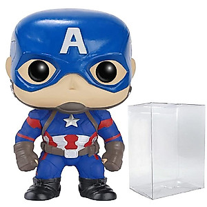POP Marvel: Captain America 3: Civil War - Captain America Funko Vinyl Figure (Bundled with Compatible Box Protector Case)