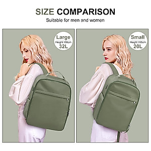 WEPLAN 17x10x9 United Airlines Personal Item Bag, Underseat Carry on Backpack, Waterproof Cabin Luggage Bag, Travel Essentials, Green